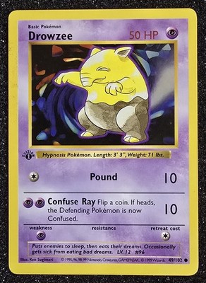 Drowzee 49/102 Base Set Shadowless 1st Edition | eBay