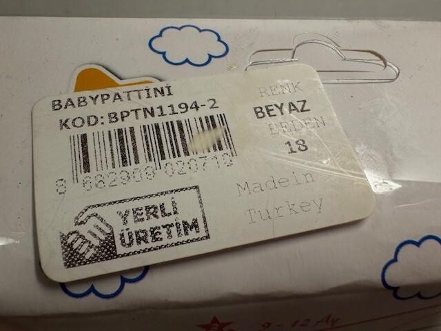 Baby Pattini White Princess Shoes Newborn Baby Girl Crib Shoes Made in ...