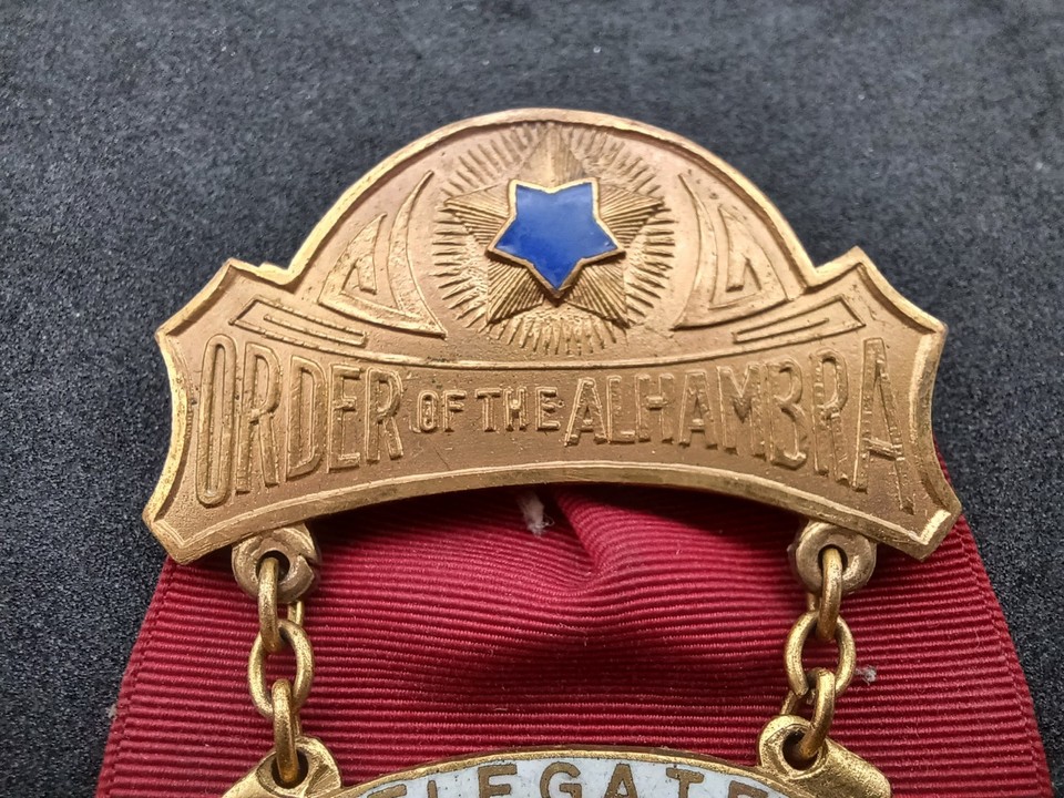 Antique Order Of The Alhambra 1911 National Convention Delegate Badge ...