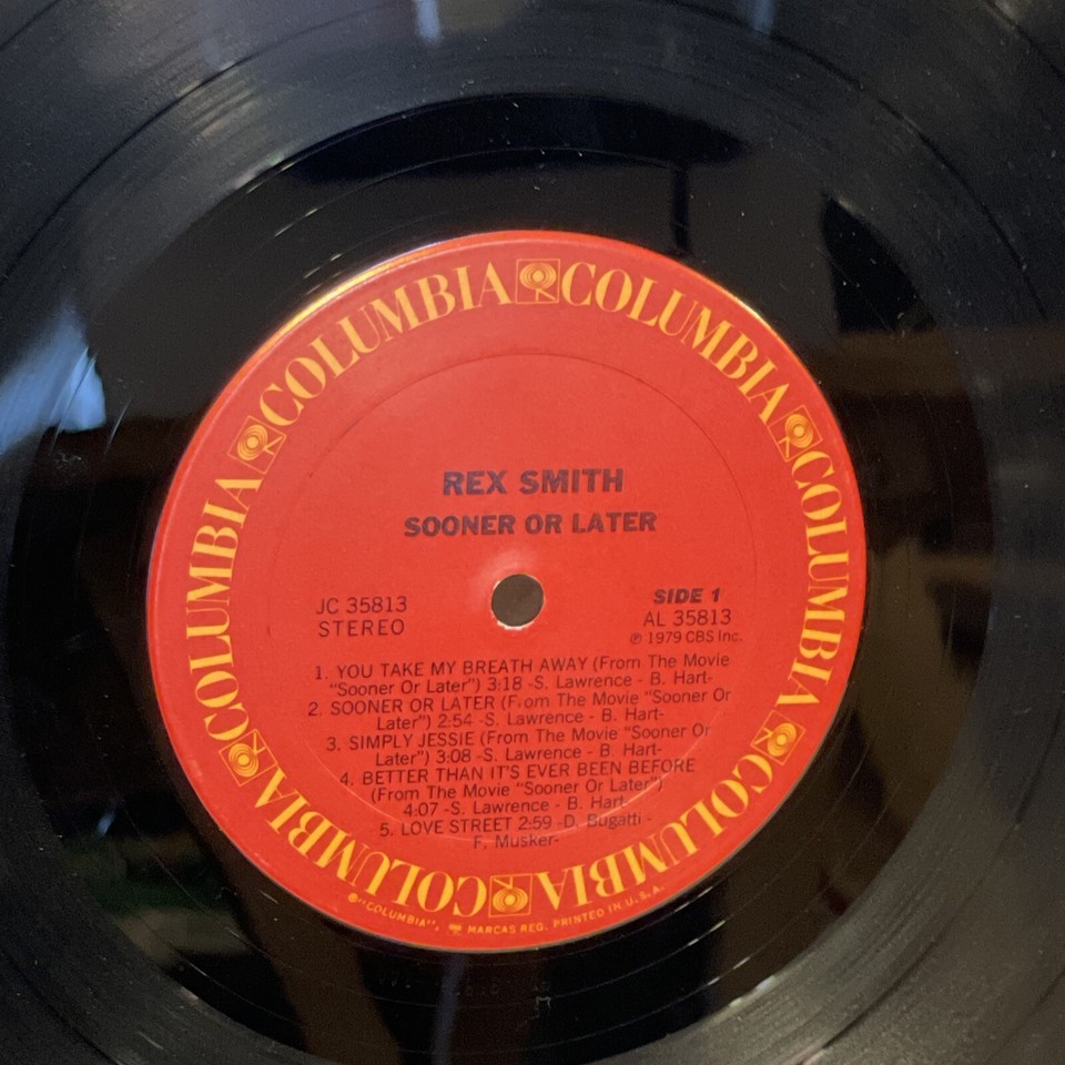 Rex Smith Sooner Or Later (Vinyl, 1979) Columbia JC 35813 VG LP Record ...