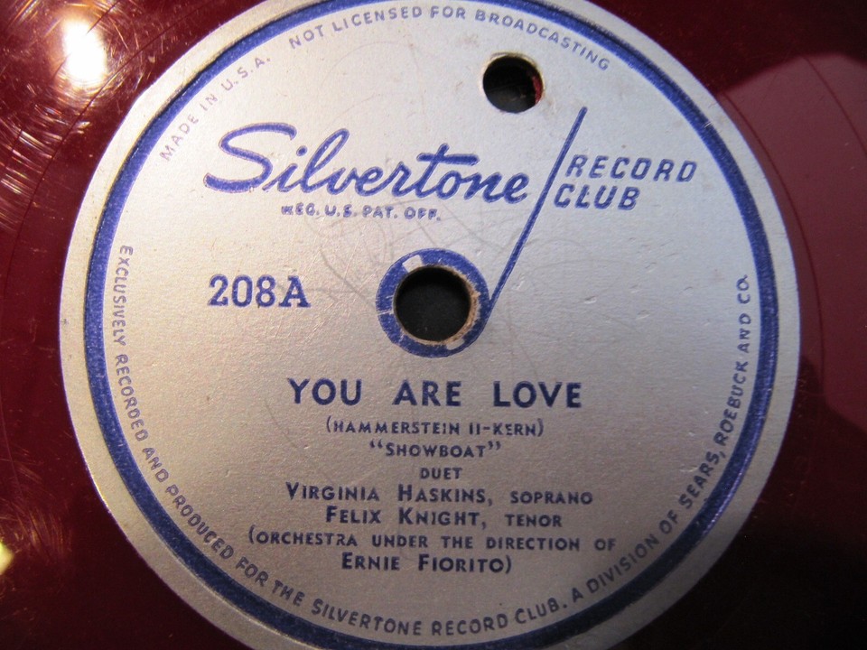 FELIX KNIGHT Virginia Haskins SHOW BOAT You are Love SWEETHEARTS ...