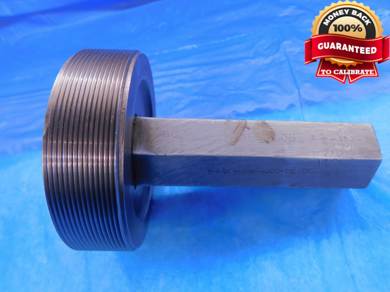 3 5/8 16 N SET THREAD PLUG GAGE 3.625 3.6250 GO ONLY P.D. = 3.5844 UN ...