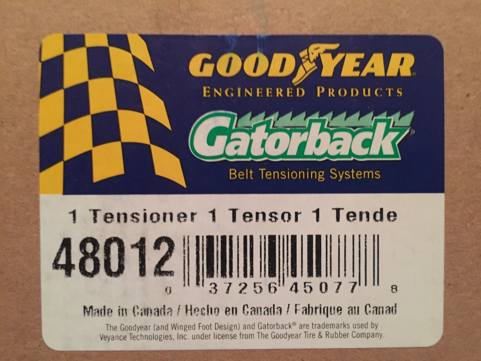 *NEW* Goodyear Gatorback 48012 Tensioner, Belt Tensioner | eBay