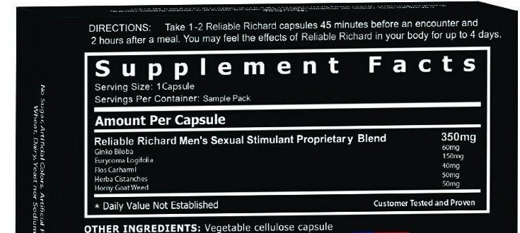 Reliable Richard - EXTREME Performance, Male Enhancement, Testosterone ...