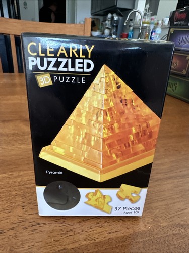 Clearly Puzzled Yellow Pyramid 3D Puzzle 37 Piece Complete | eBay