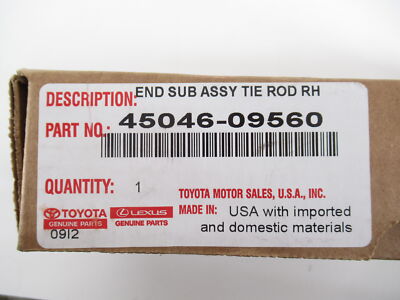Genuine OEM Toyota 45046-09560 Passenger RH Steering Tie Rod End | eBay
