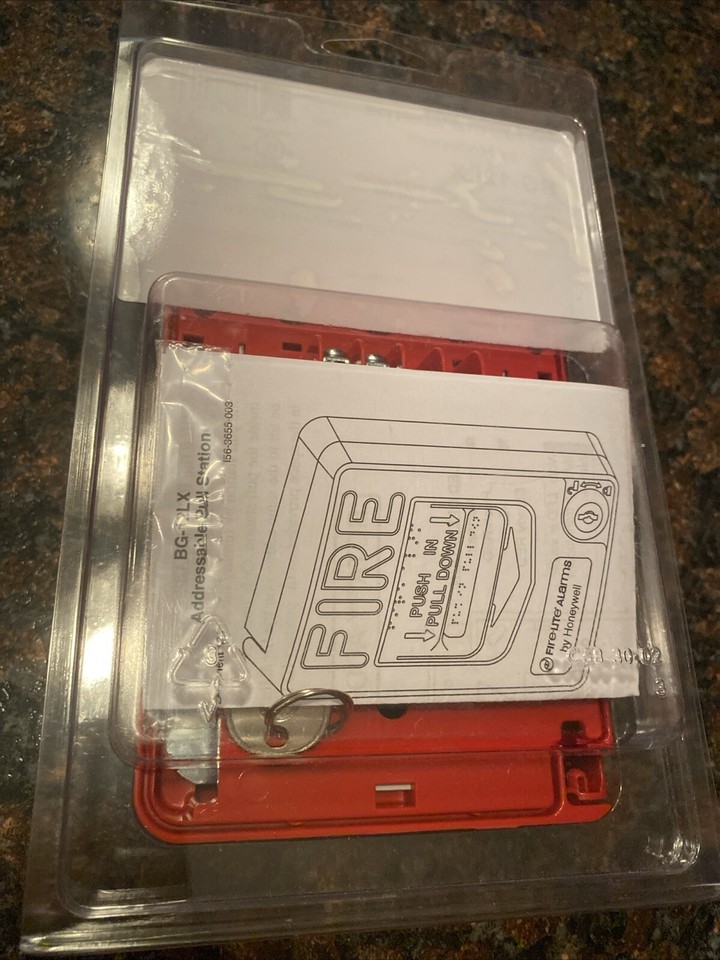 FireLite Honeywell BG-12LX Manual Pull Station Alarm With KEY NEW FREE ...