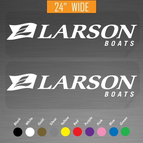 24" Larson Boat Outboard Motor Marine Decals Vinyl Stickers Pair Set of ...