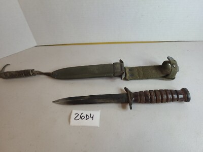 US M3 fighting Trench Knife Ww2 Camillus NY Sheath Scabbard 26d4 | eBay