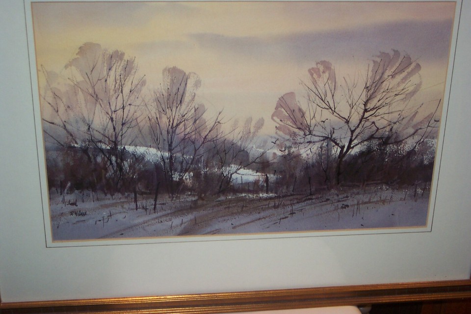 Original Framed Signed Watercolor signed by the artist Robert Willman ...