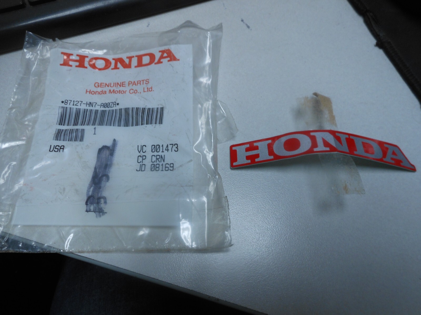 NOS Honda OEM Type 1 Honda Mark 06-08 TRX250 06 TRX350 87127-HN7-A00ZA ...