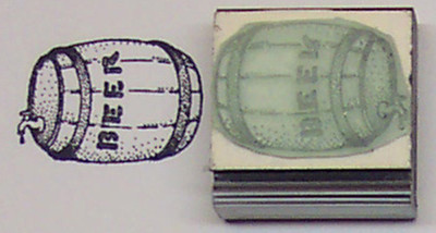 Beer Barrel rubber stamp by Amazing Arts nice detail! | eBay