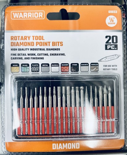 Warrior Rotary Tool Diamond Point Bit 20 Piece Set NEW 🔥 | eBay