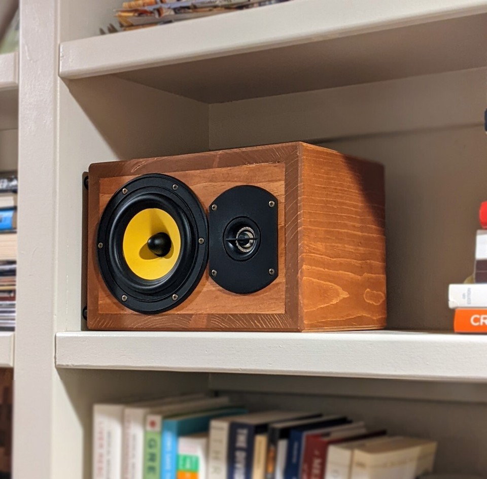 Custom Handmade 2-Way Stereo Speakers - Cherry Finish, Audiophile Sound ...