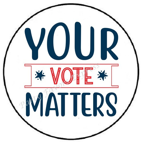YOUR VOTE MATTERS ELECTION ENVELOPE SEALS LABELS STICKERS PARTY FAVORS ...
