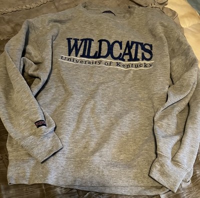 KENTUCKY WILDCATS Jansport VINTAGE Crew Gray LARGE Sewn Sweatshirt FREE ...