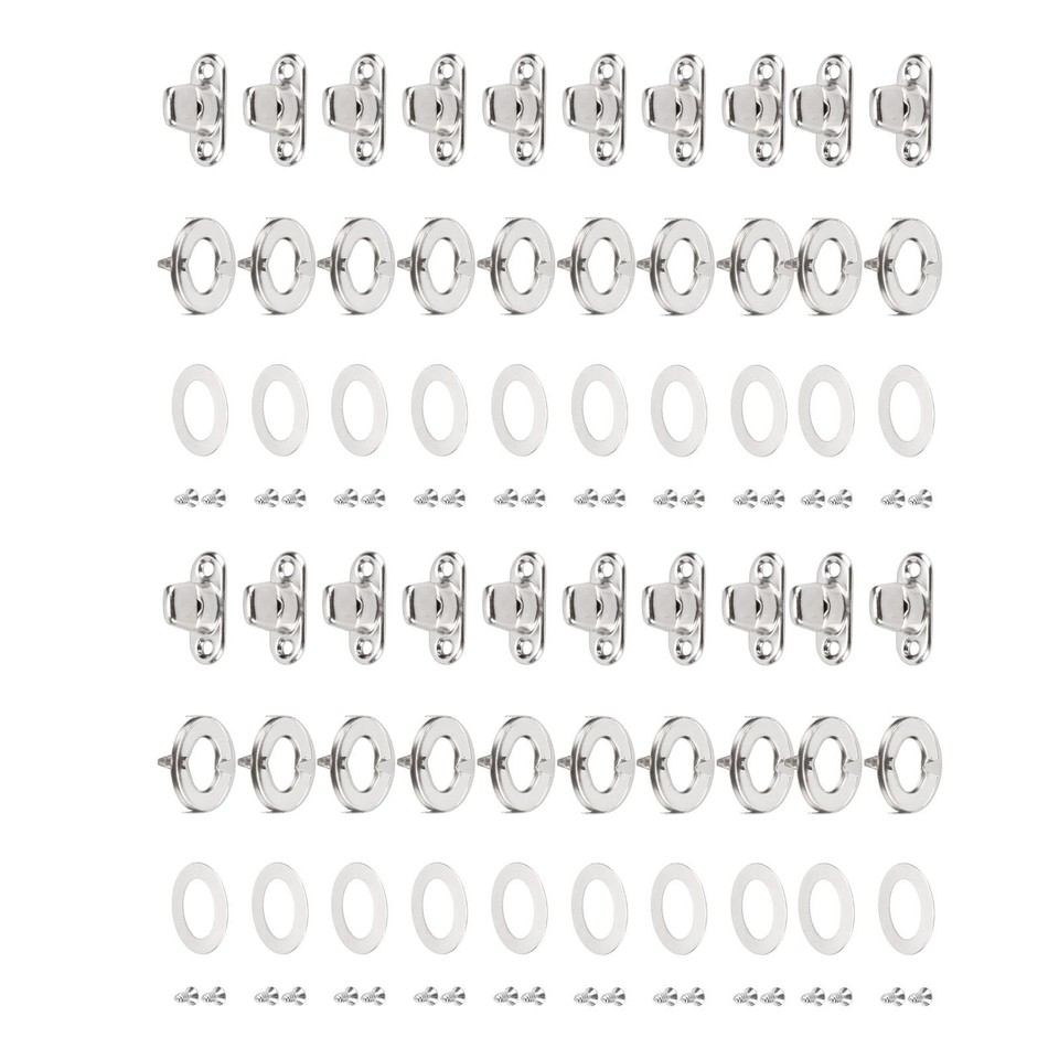 Twist Lock Fasteners Turn Button Eyelet and Stud Mounting Screws for ...