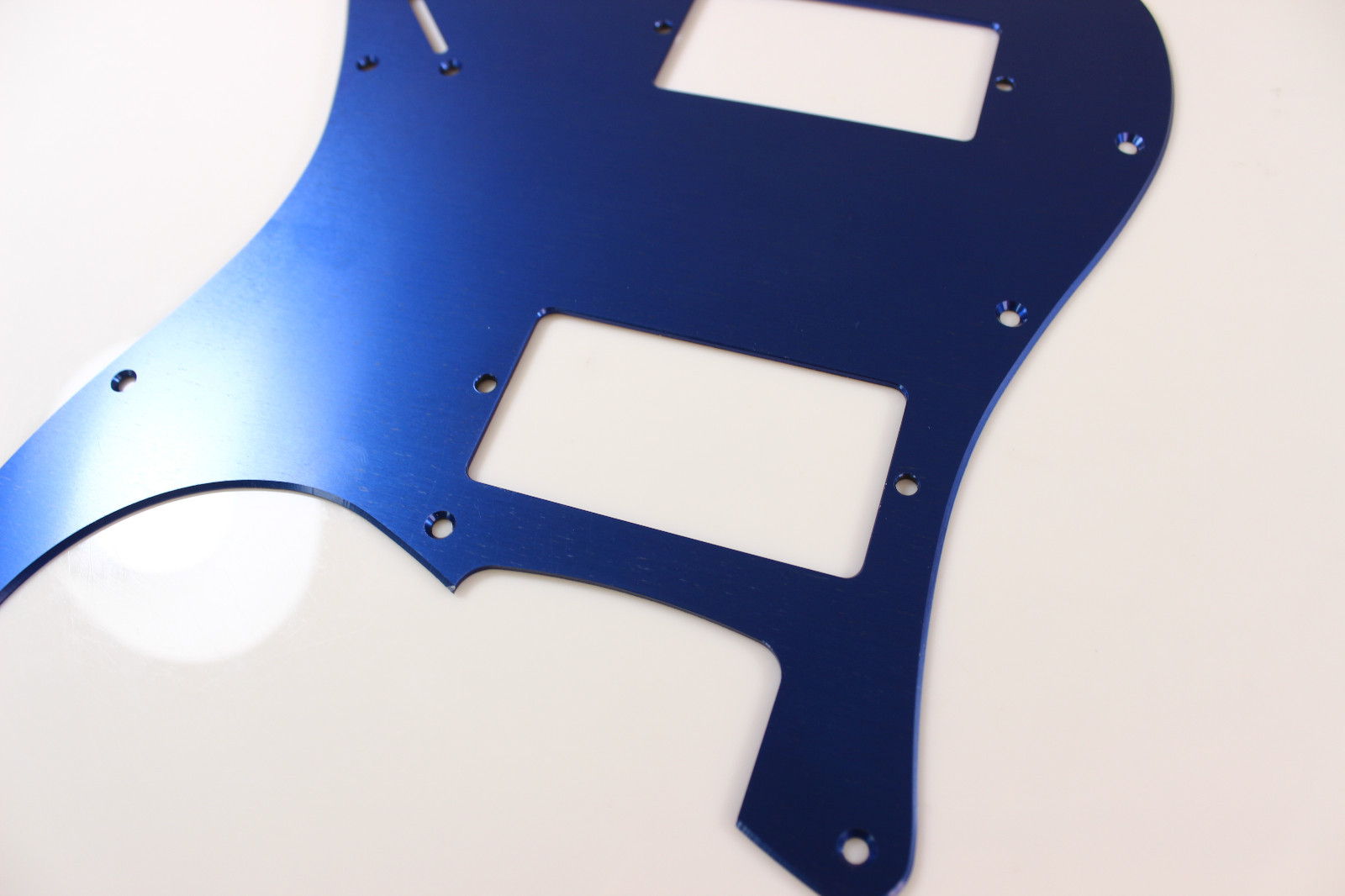 Brushed Blue Anodized Aluminum HXH HH Strat Pickguard Fits Fender ...