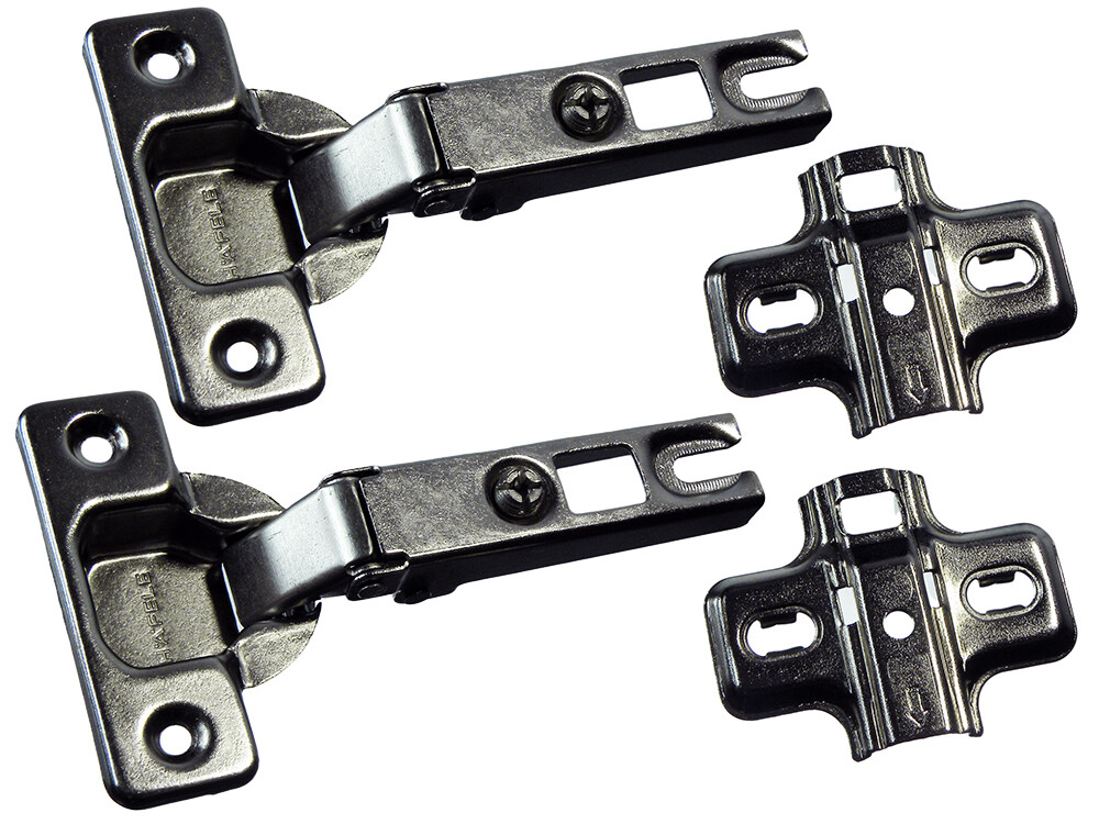 NEW 4 X Clip-On Concealed Door Hinges - 165-Degree Opening, BZP Finish ...