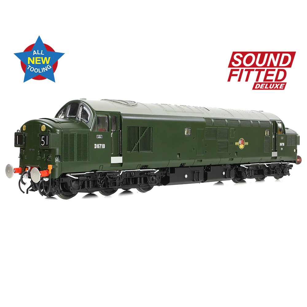 Bachmann 35-302SFX OO Gauge Class 37/0 Split Headcode D6710 BR Green (Late Crest for sale online ...