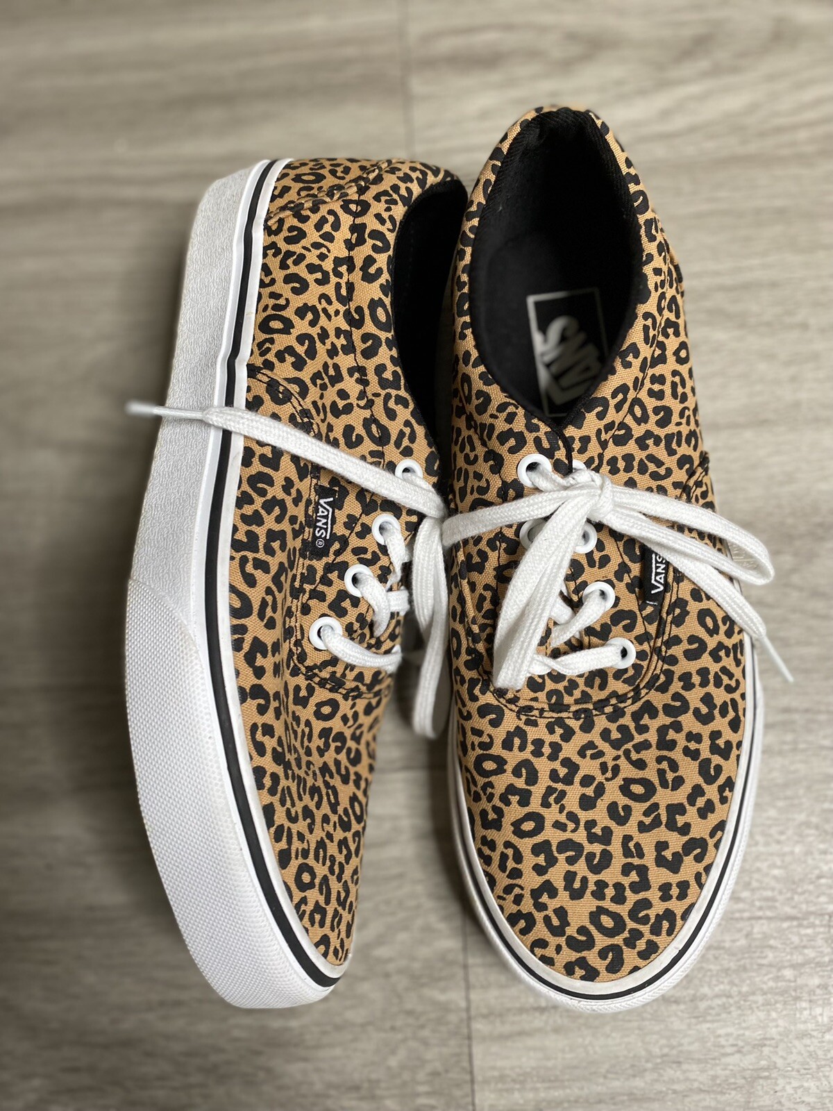 Vans Old Skool Leopard Animal Print Womens Size 9.5 M… - Gem