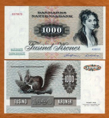 Denmark, 1000 Kroner, serie 1972, 1980, P-53c, UNC | eBay