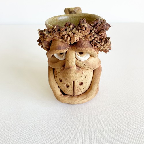 Vintage Coffee Mug by Chip Fyn Funny Faces Pottery Stoneware Art 3D ...