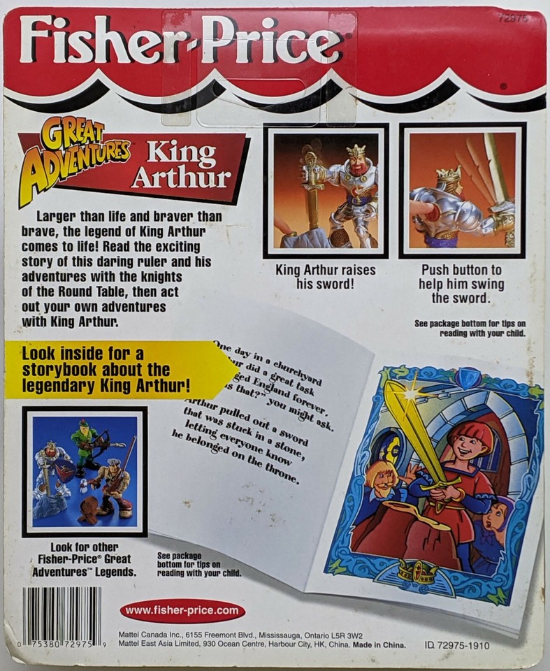 Great Adventures ~ 6" KING ARTHUR ACTION FIGURE ~ Imaginext Fisher ...