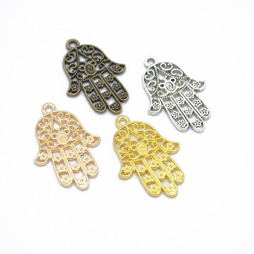 Hand Of Fatima Charms Pendant Handmade Jewelry Accessories Finding 30 ...