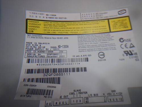 NEC DVD R/RW Rewritable Drive ND-1300A Optical Drive IDE | eBay