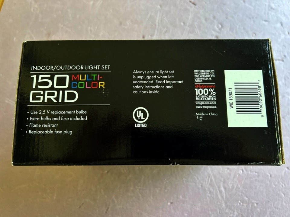 Living Solutions Holiday 150 Grid 4Ft x 6 Ft Multi Color Lights Set ...