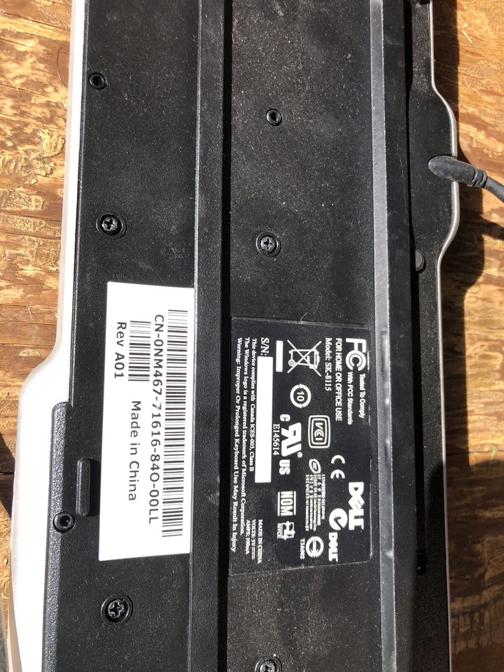 Dell RT7D50 W7658 Wired Keyboard | eBay