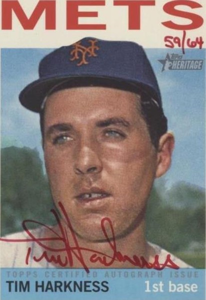 2013 Topps Heritage - Real One Autographs Red Ink #ROA-TH Tim Harkness ...