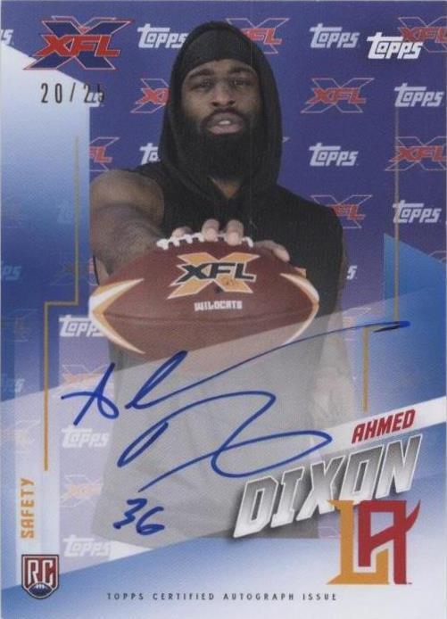 2020 Topps XFL - Autographs Ahmad Dixon #AU-AD Blue /25 (AU) for sale ...