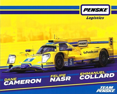 2022 DANE CAMERON, FELIPE NASR, EMMANUEL COLLARD #5 TEAM PENSKE IMSA POSTCARD | eBay