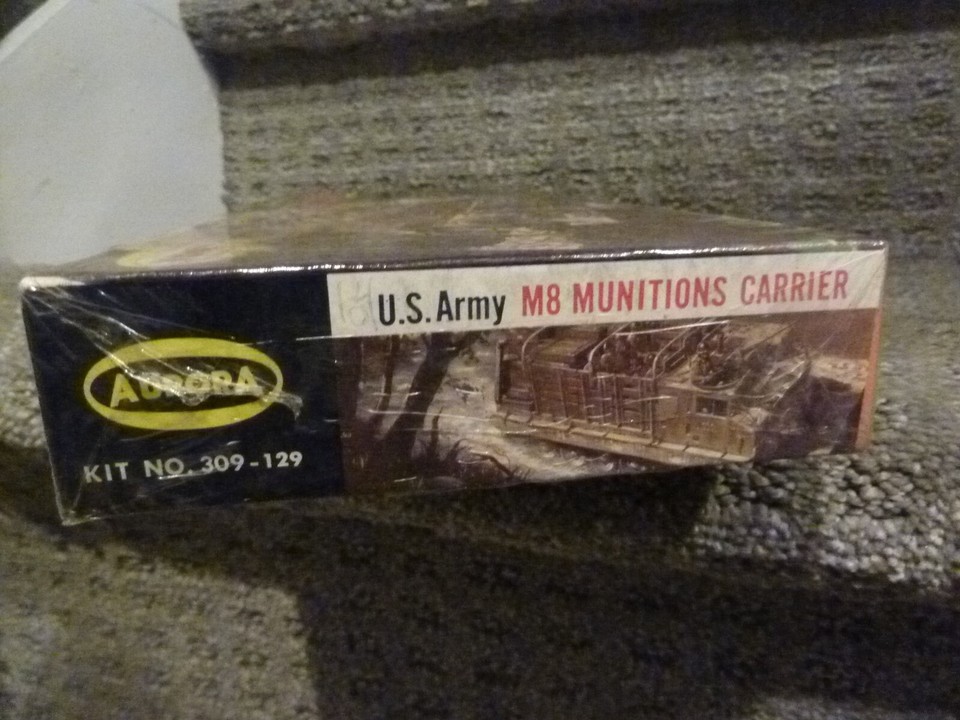 1963 AURORA U.S. Army M8 Munitions Carrier 309-129 Model Kit 1:48 NEW ...
