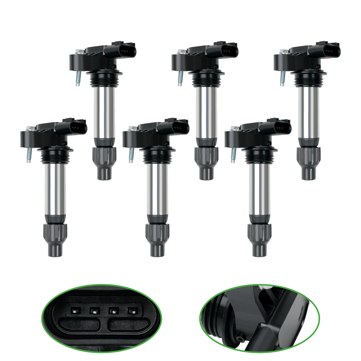Pack of 6 Ignition Coils For Buick LaCrosse Cadillac ATS Chevy 3.0L 3 ...