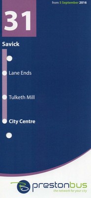 ROTALA/PRESTON BUS BUS TIMETABLE - 31 - SAVICK-PRESTON - SEPTEMBER 2016 ...