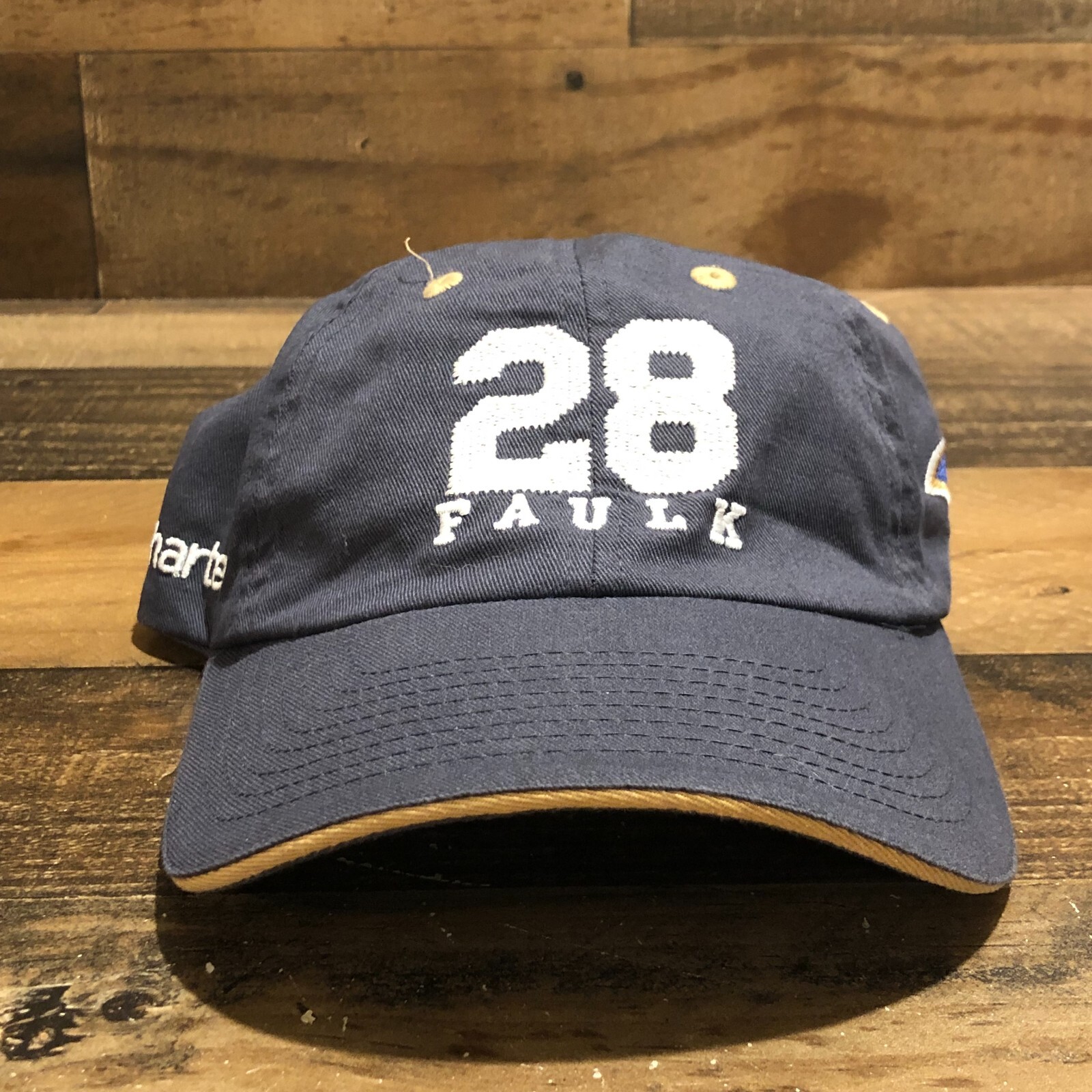 VTG St Louis Rams Hat Strapback Cap Youth Kids Gray Marshall Faulk NFL ...