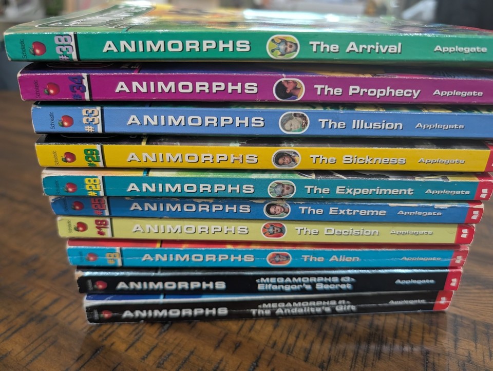 Animorphs Book Lot 10 2 Megamorph Books 8 Mix Books 8 18 25 28 29 33 34 ...