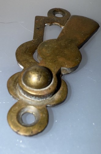 Brass Metal Sliding Swivel Skeleton Key Lock Keyhole Cover Antique Old ...