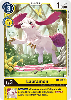 Digimon TCG BT1-049 Labramon Uncommon New Evolution Card Game | eBay