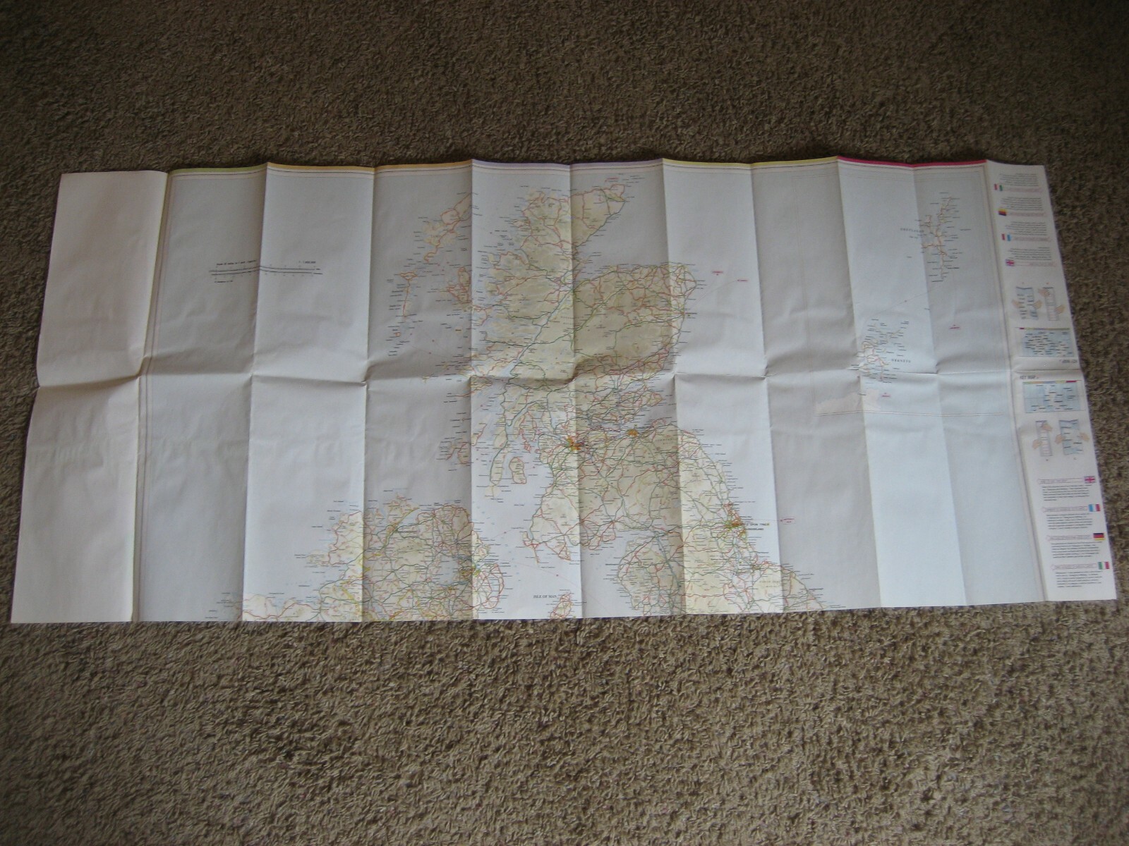 AA - Hertz Map, 1992, Great Britain & Ireland, in Dutch German French ...