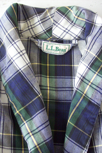 Vintage LL Bean Gordon Tartan Plaid Flannel Robe w/Belt & Pockets~Mens ...