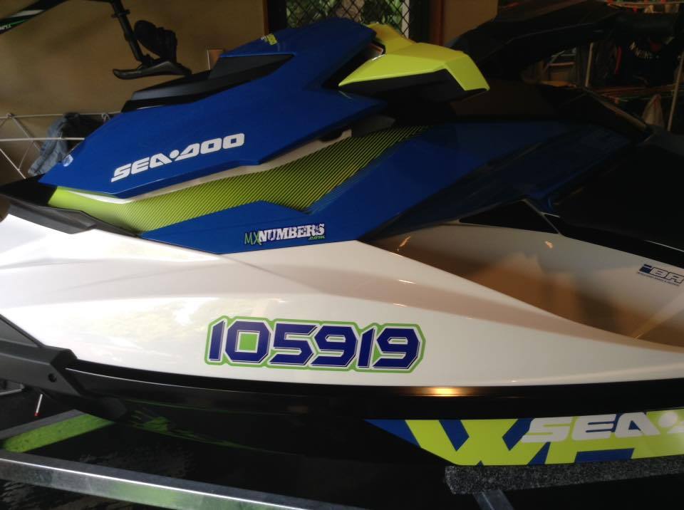 Custom Snowmobile Registration ID Numbers Letter Vinyl Decals 3 COLOR ...