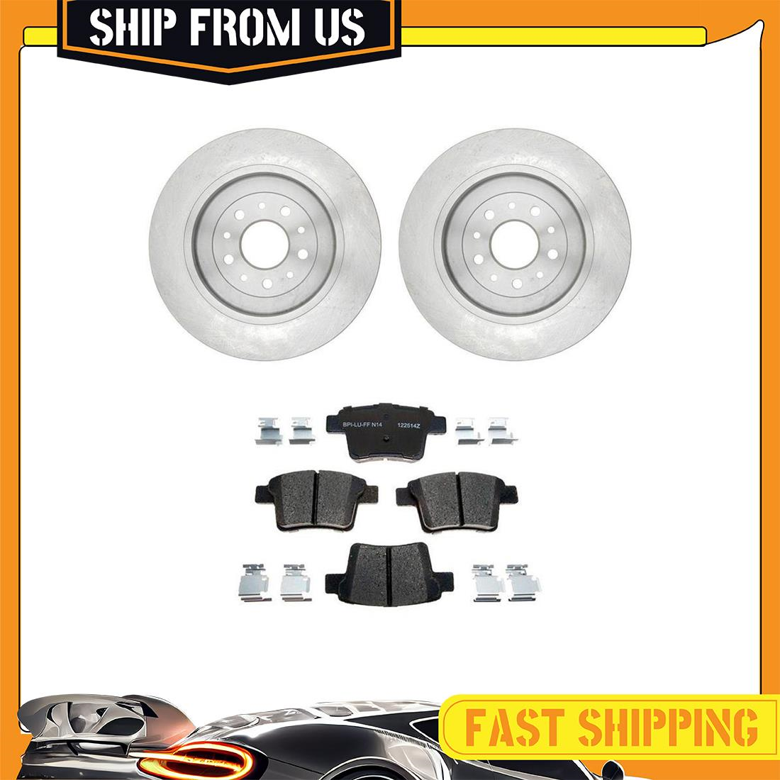 Rear Brake Rotors Ceramic Brake Pads Hardware For Ford Taurus X 3.5L | eBay