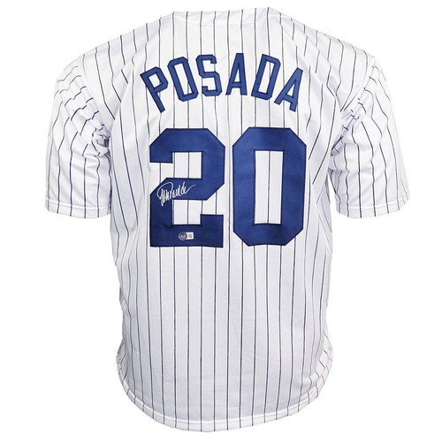 Jorge Posada Signed New York Pinstripe Baseball Jersey (Beckett) | eBay