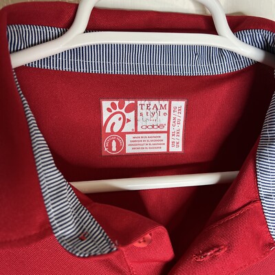 Chick-Fil-A Team Style Uniform Polo Shirt Men's Size XL | eBay