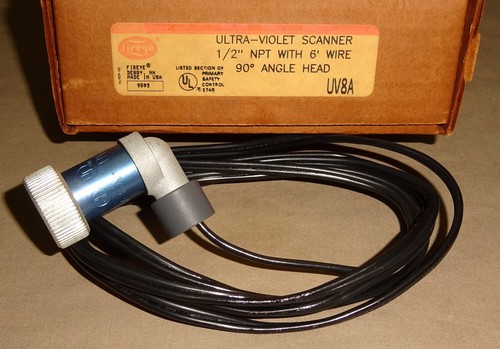 Fireye UV8A Ultra-Violet Scanner 6' Wire 90 Degree Angle Head UV NEW | eBay