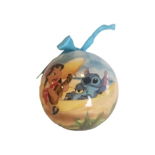 Disney Store Holiday Christmas Tree Ornament Round Ball Lilo & Stitch ...